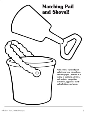 shovel and pail coloring pages