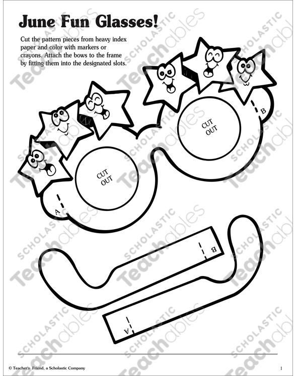 coloring pages funny glasses