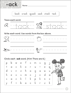 Family Word Tracer Pages