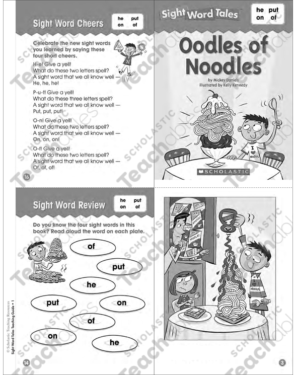 Oodles of Noodles: Sight Word Tale | Printable Mini-Books and Skills Sheets