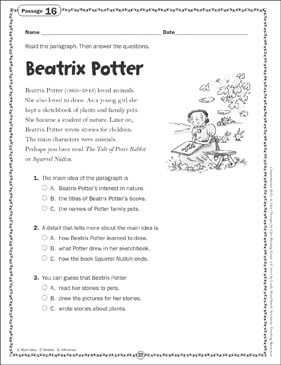 Beatrix Potter Worksheets Beatrix Potter : A Biography ESL Worksheet