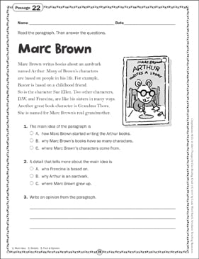 Close Reading Worksheet