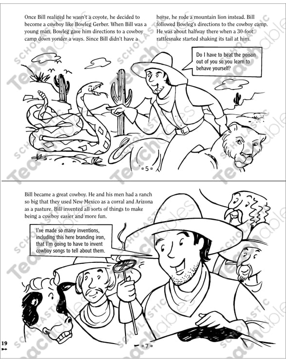Pecos Bill: Tall Tale | Printable Mini-Books