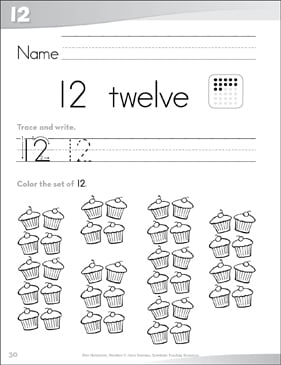 the number twelve coloring pages
