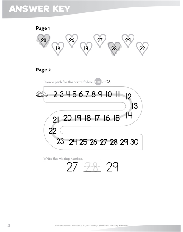 Number 28 (twenty-eight): Send-Home Pages | Printable Skills Sheets