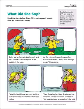 speech bubble conversation worksheet