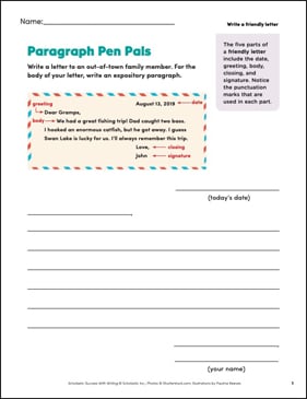 letter writing activities year 3