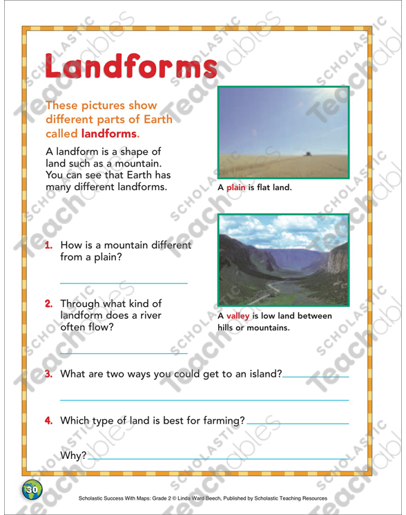 Landforms For 2nd Grade