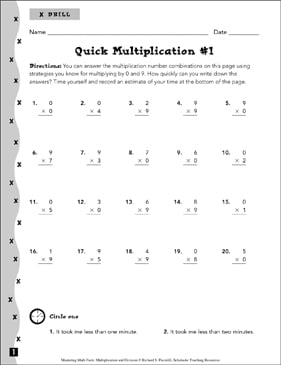 multiplication sequences worksheet