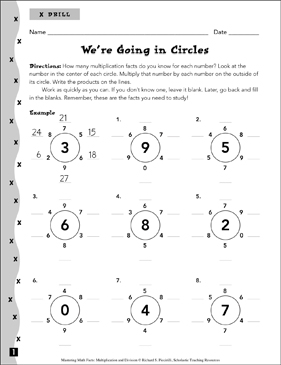Math Fact Printable