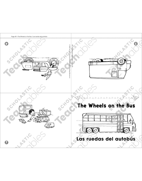 The Wheels on the Bus / Las Ruedas del Autobús | Printable Mini-Books
