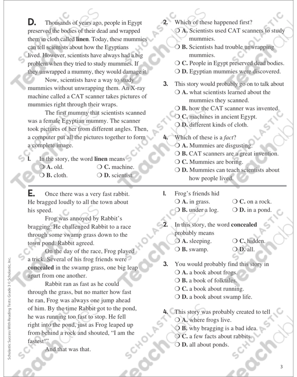 Reading Skills Practice Test 3 Grade 3 Printable Test Prep Tests reading-skills-practice-test-3-grade-3-printable-test-prep-tests