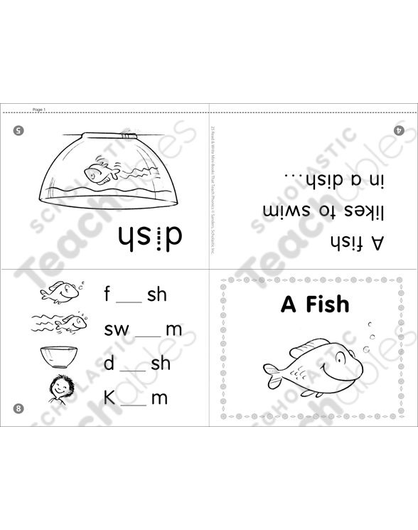 A Fish (Short Vowel i) | Printable Mini-Books