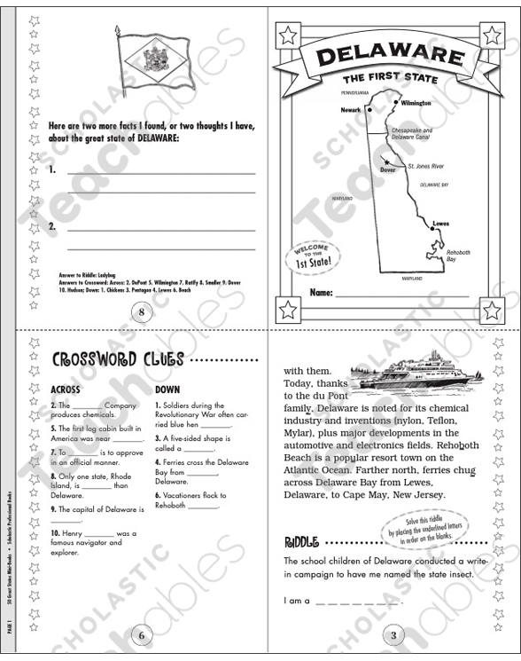 The Great State of Delaware | Printable Mini-Books