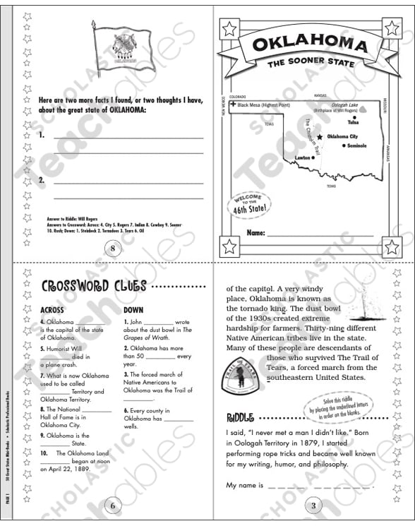 Oklahoma Worksheets Low Prep 5 Regions Of The United States: