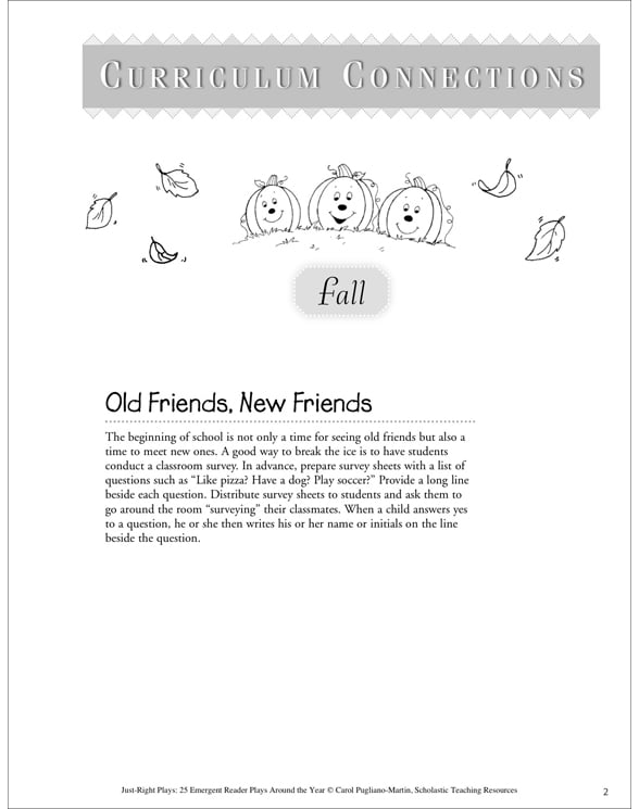 Old Friends, New Friends: An Emergent Reader Play | Printable Texts ...