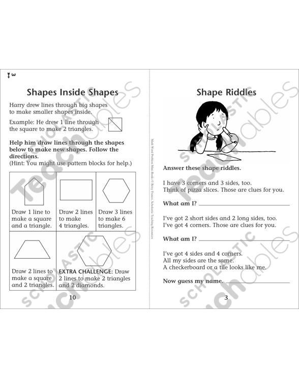 Shapes and Geometry: Word Problems | Printable Mini-Books