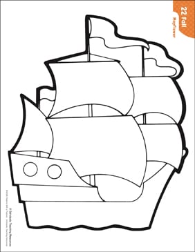 mayflower ship coloring pages for kids