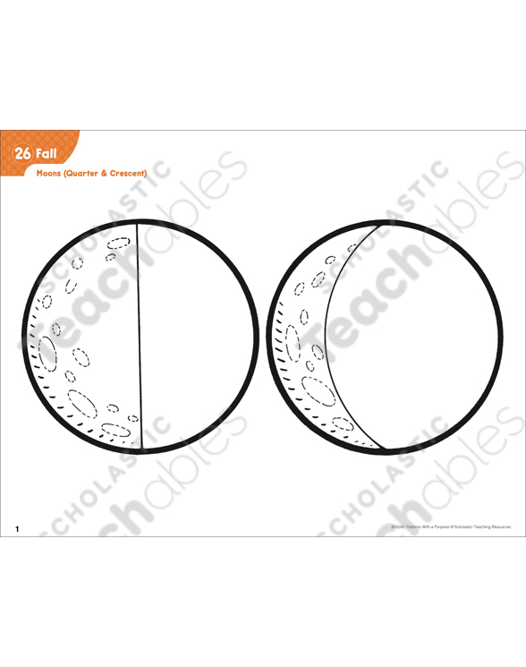 Moon (Quarter & Crescent): Moons - Quarter & Crescent (Pattern ...