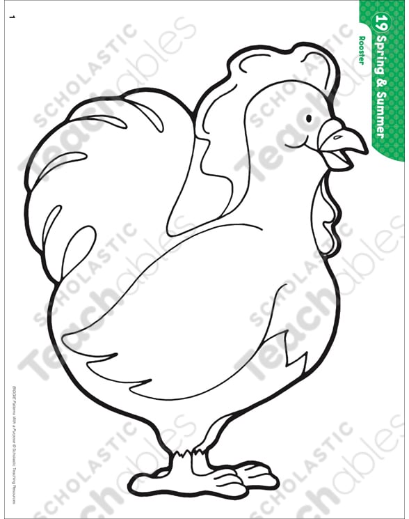 rooster off to see the world coloring pages