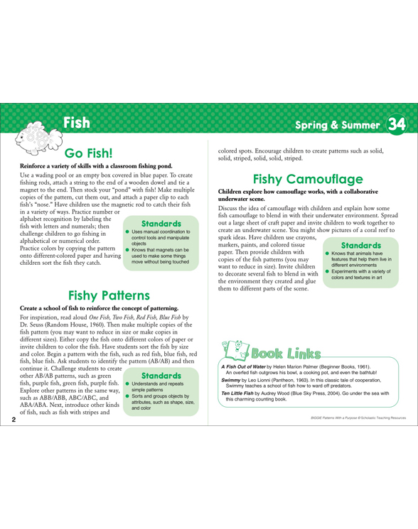 Fish (Pattern & Activities) | Printable Lesson Plans and Ideas