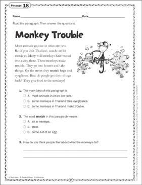 monkey trouble question answer