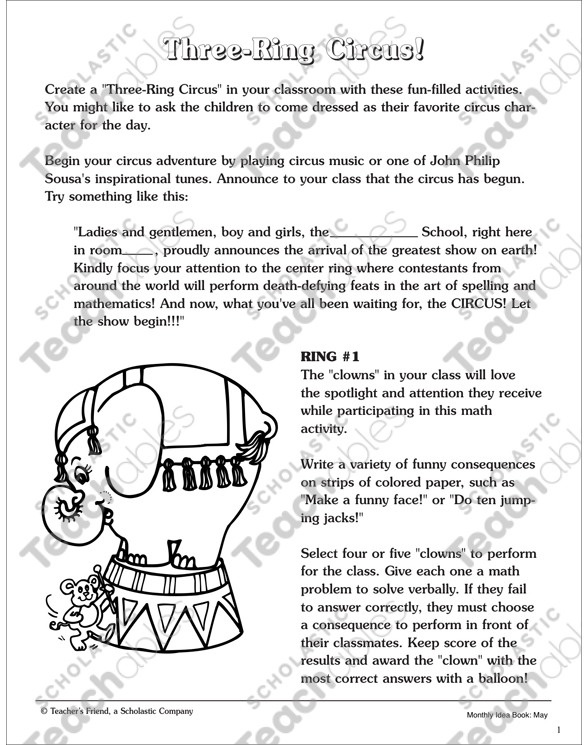 Three Ring Circus Clipart Black