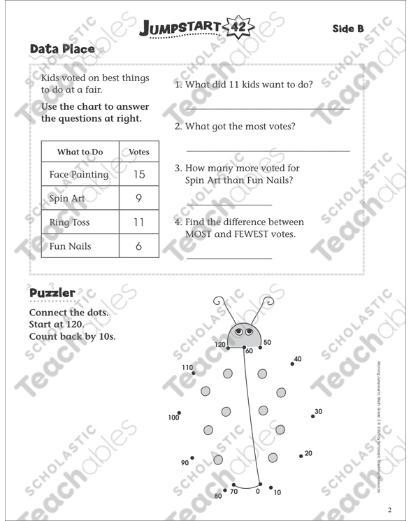 Independent Practice: Grade 1 Math Jumpstart 42 | Printable Connect the ...