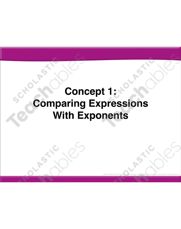 Math Review: Exponents, Value of a Variable, Least Common Multiple ...