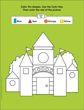 Coloring Castle Shapes Building Sand Castle Coloring Page – 10
