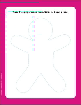 gingerbread man characters coloring pages