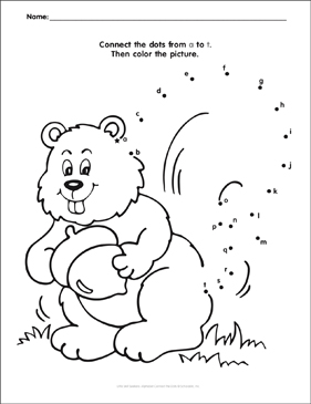 alphabet connect the dots coloring pages