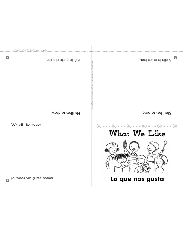 What We Like/Lo Que Nos Gusta | Printable Mini-Books