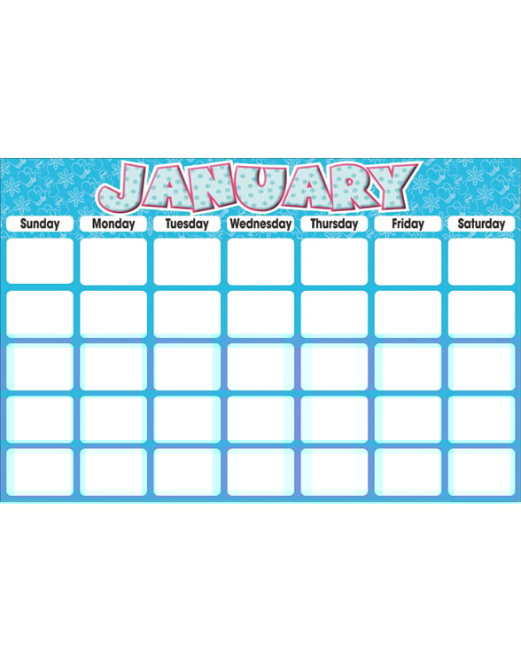 January (Blank Calendar) | Printable Calendars and Skills Sheets