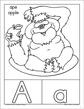 the letter aa coloring pages