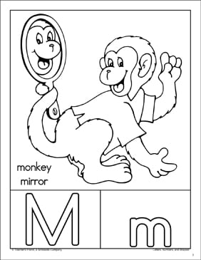 letter mm printable coloring pages