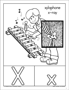 Xx Alphabet Printables Letter Xx Worksheet | TPT