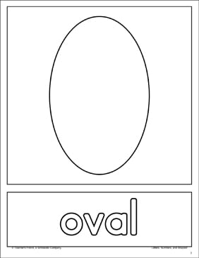 oval shape coloring pages