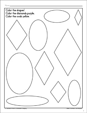 oval shape coloring pages