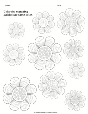 coloring book daisies