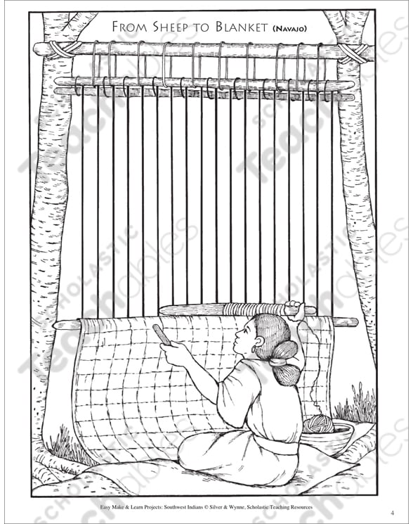 navajo rug coloring page