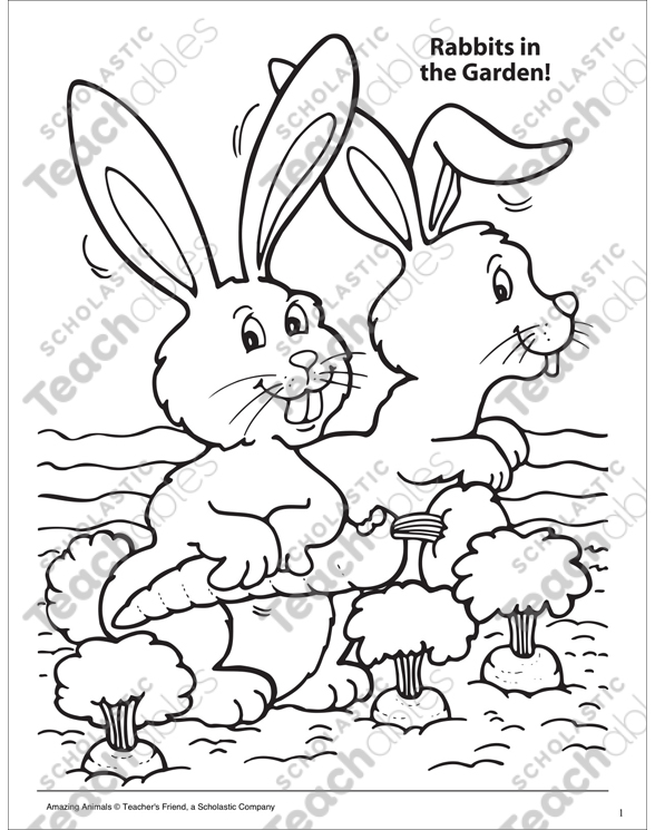 coloring pages for kids garden