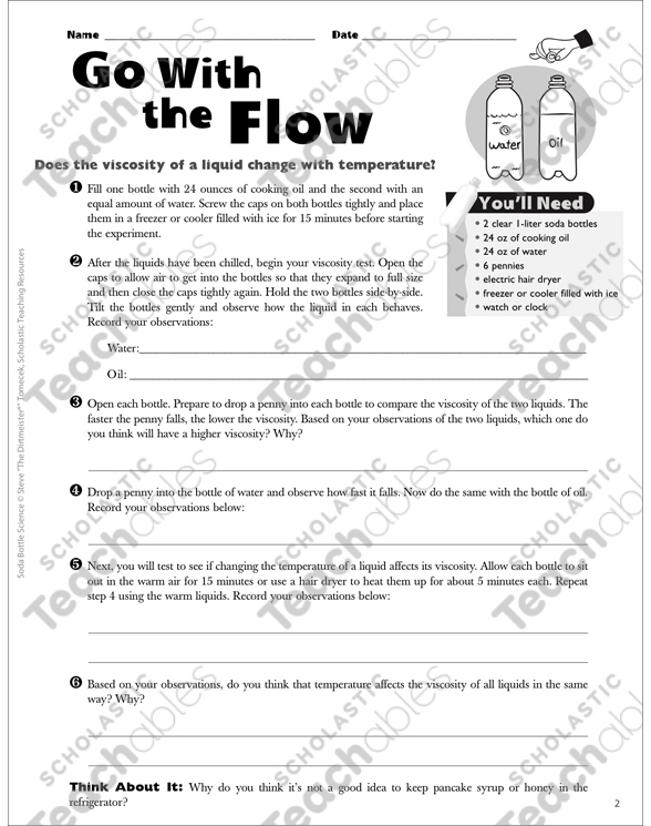 Viscosity Worksheet