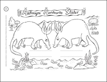 two aardvark coloring pages
