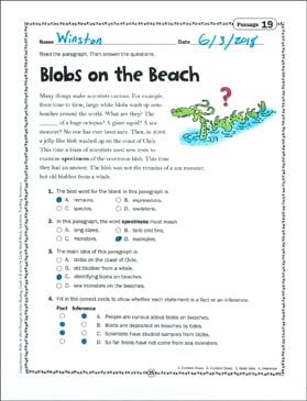 blob worksheet
