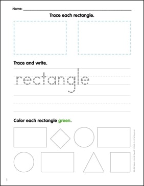 trace over the rectangle