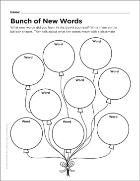 Vocabulary Chart Template