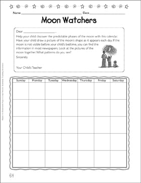 moon phases worksheet printable