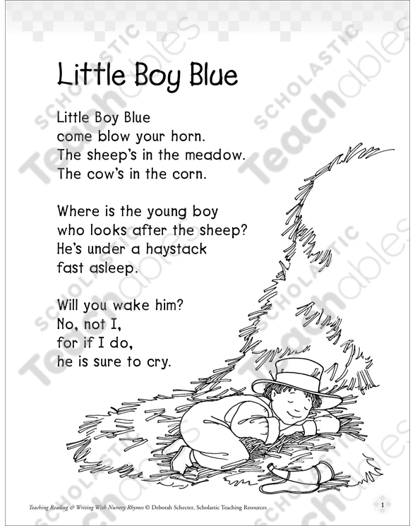 little boy blue coloring pages