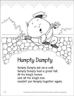 humpty dumpty coloring pages